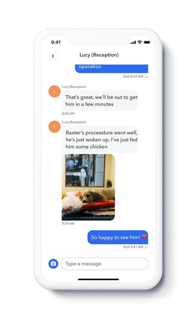 Veterinary client communication with PetsApp